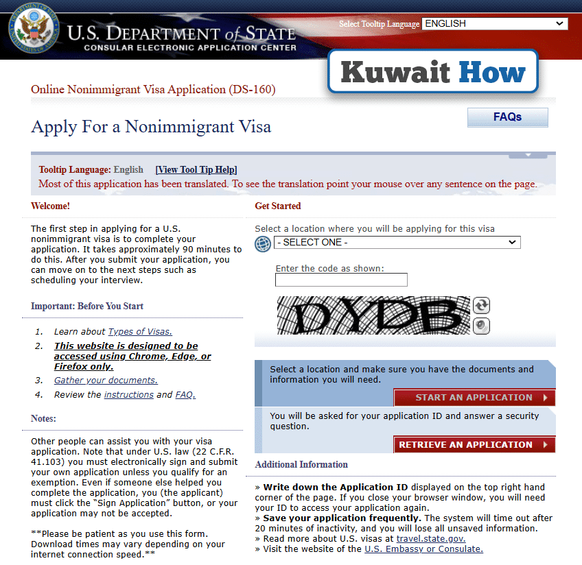 United States Work Visa from Kuwait 2026: Requirements and Application