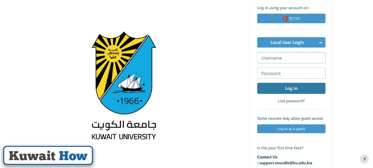 Moodle Kuwait University Login
