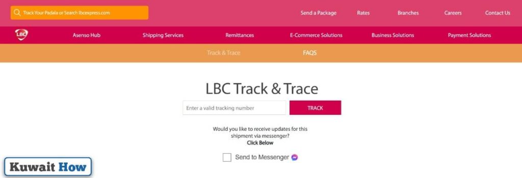 LBC Tracking Number in Kuwait